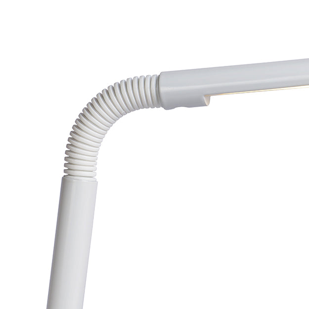Lámpara sobremesa metal blanco flexible 14x49 cm LED 3W - LULS0109 ...